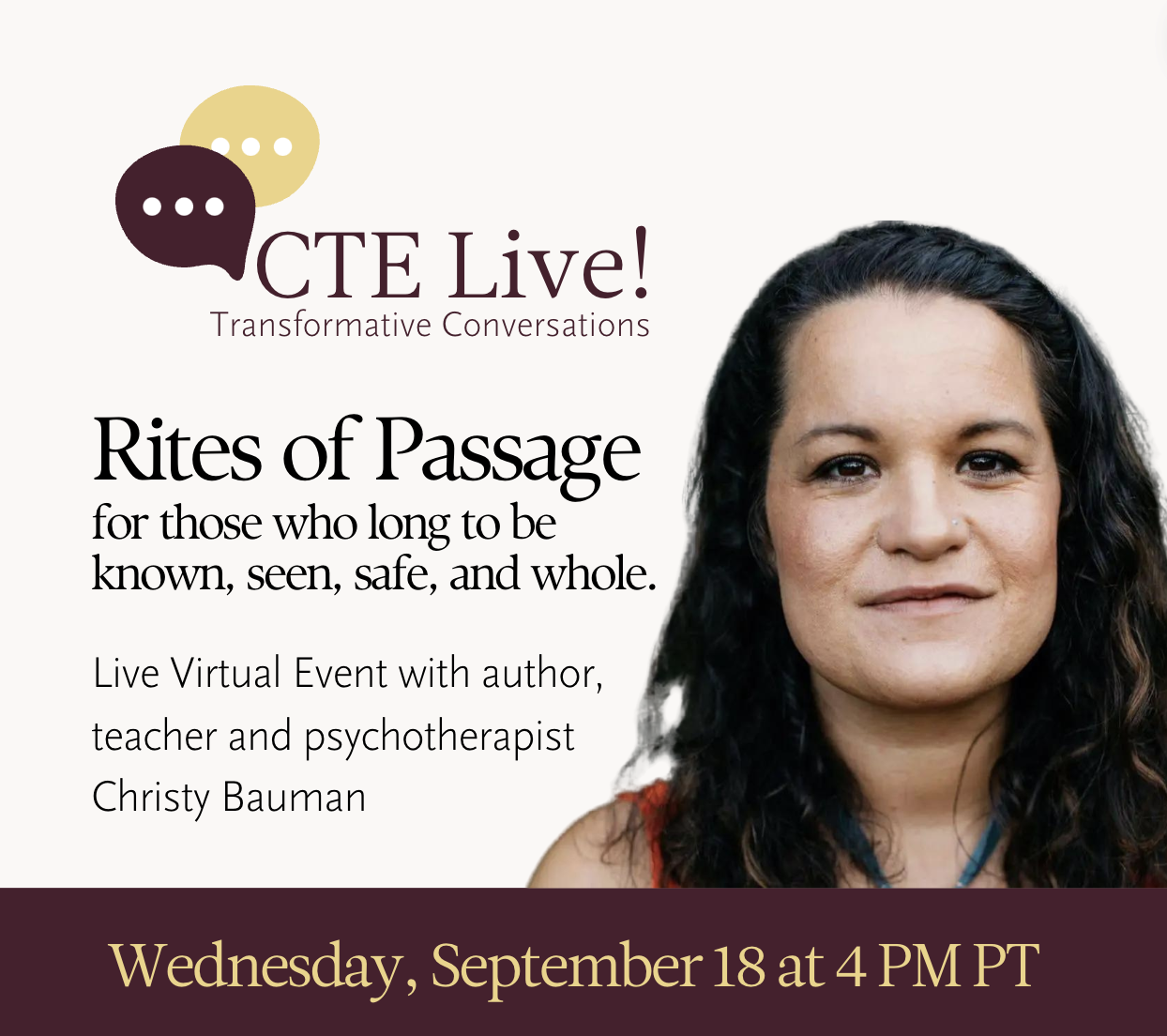 CTE Live! with Christy Bauman - The Center for Transforming Engagement